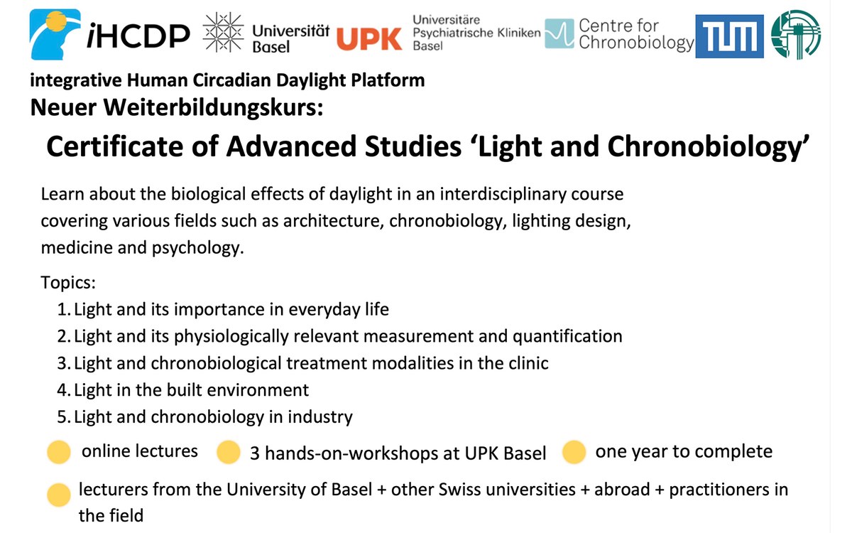 Certificate of Advanced Studies (CAS) in Light and Chronobiology — LED ...