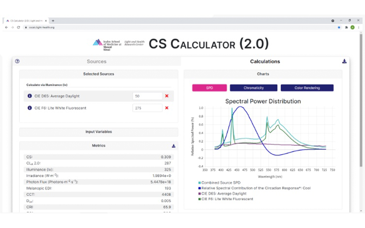 Circadian Stimulus Calculator 2.0 from LHRC — LED professional - LED ...
