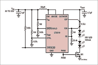 LT3519: 45V, 750mA LED Driver for Boost, Buck or Buck-Boost High ...