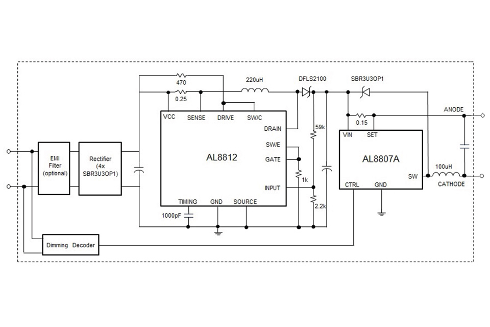 Diodes' High PF Boost LED Driver Reduces Circuit Footprint of Dimmable ...