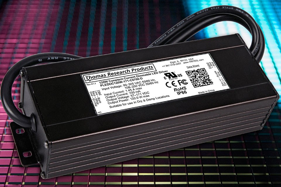 High Wattage AC or DC Input LED Drivers Introduced By Thomas Research ...