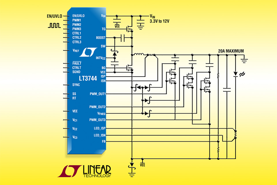 Synchronous Step-Down LED Driver Delivers up to 40 A of LED Current ...