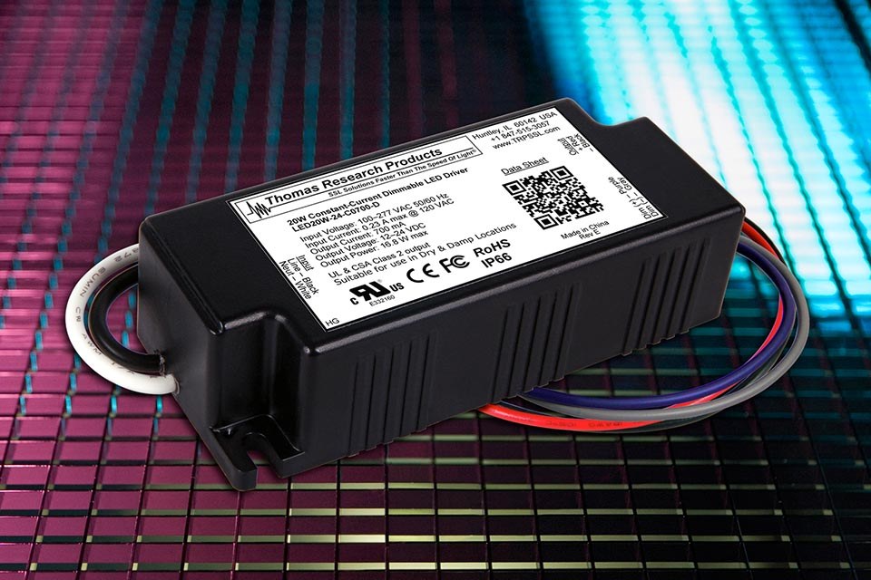 Thomas Research Products Adds Dimmable 20W LED Driver — LED ...